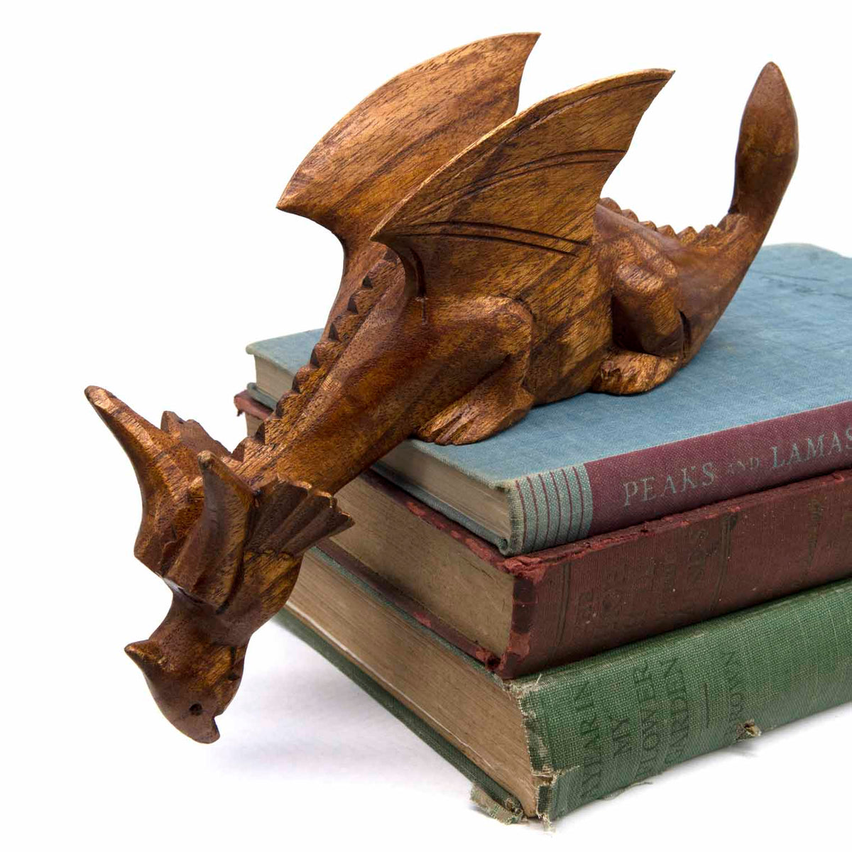 Large Natural Wood Shelf Dragon – Siesta Crafts
