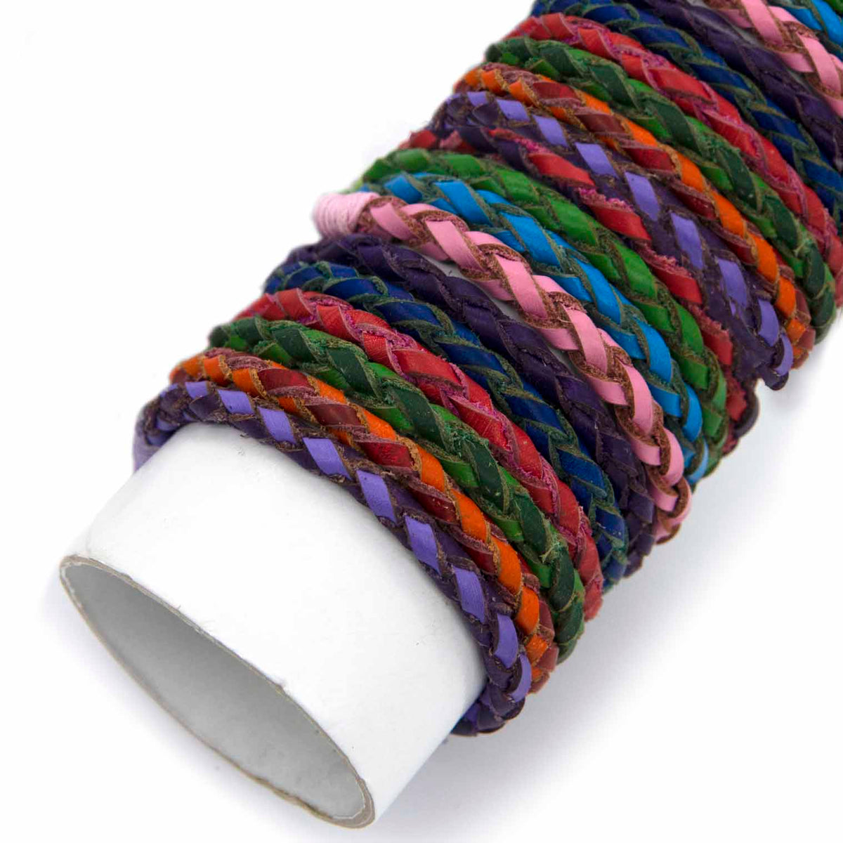 Tube of Coloured Leather Wristbands (x80) – Siesta Crafts
