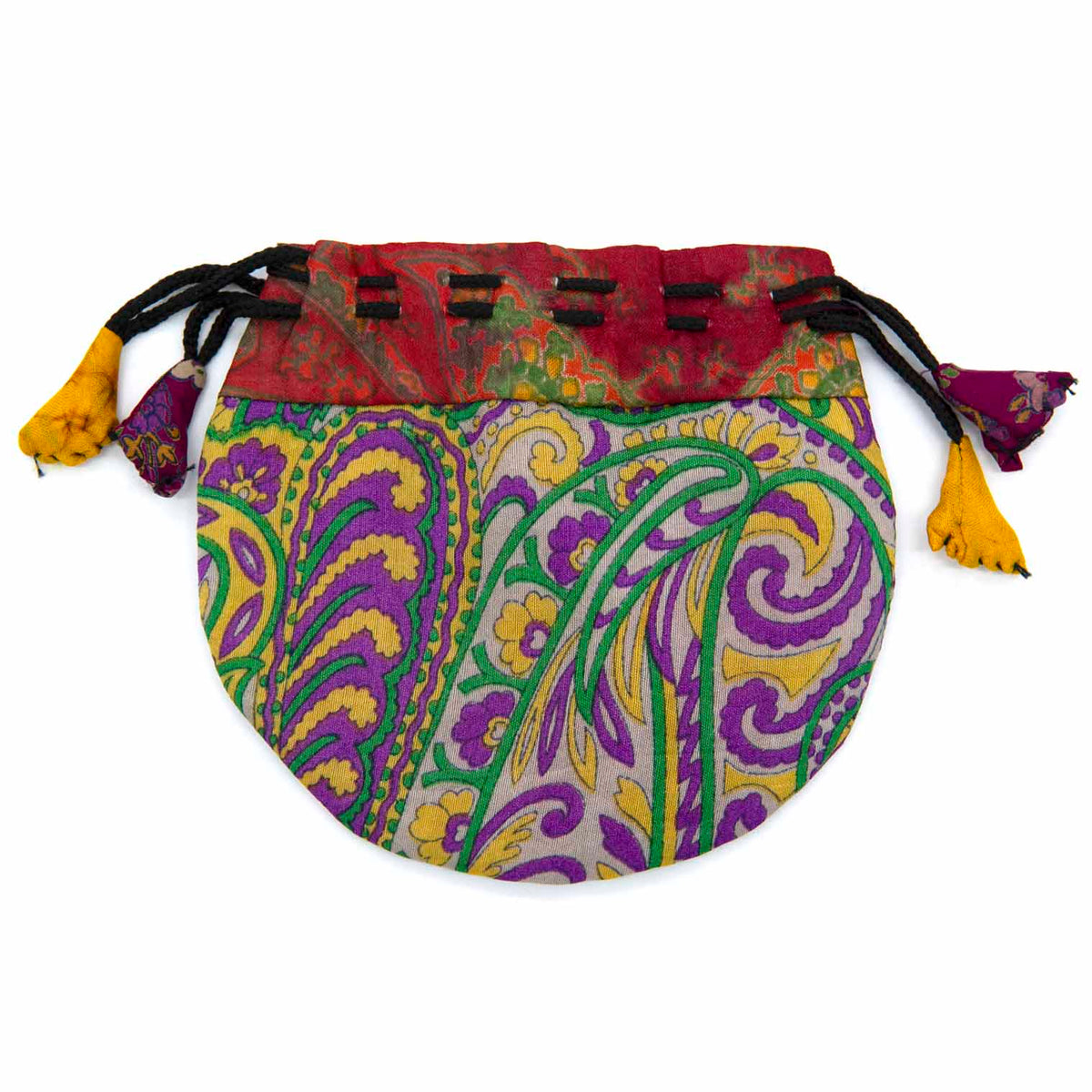 Recycled Sari Drawstring Pouch – Siesta Crafts
